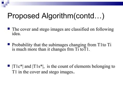 Steganalysis Of Lsb Matching Steganography Ppt