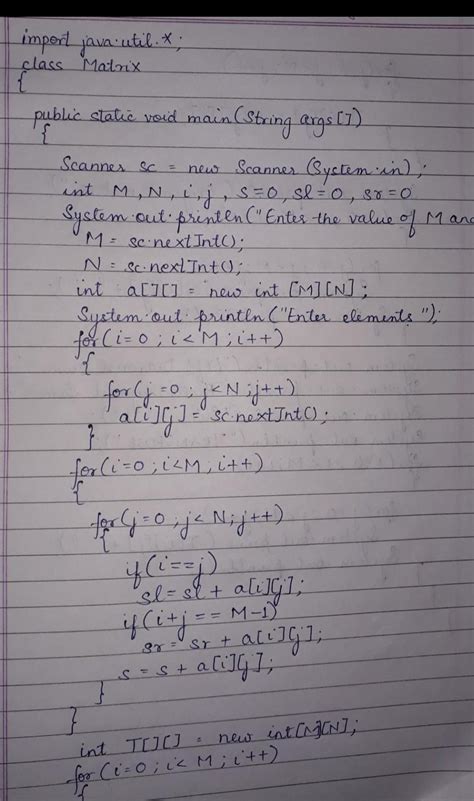 Write A Program To Accept A Two Dimensional Array With M Rows And N