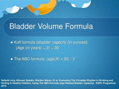 Bladder Capacity