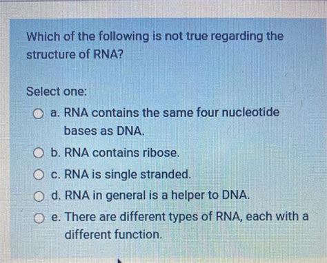 Solved Which Of The Following Is Not True Regarding The