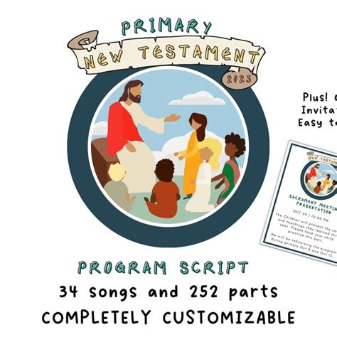 Lds Primary Sacrament Program 2023 Etsy