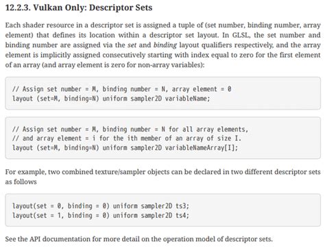 Confused About Vulkan Binding And Set Rules In Glsl Please Help Rvulkan