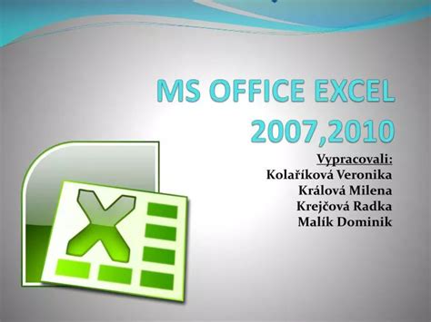 PPT MS OFFICE EXCEL PowerPoint Presentation Free Download ID