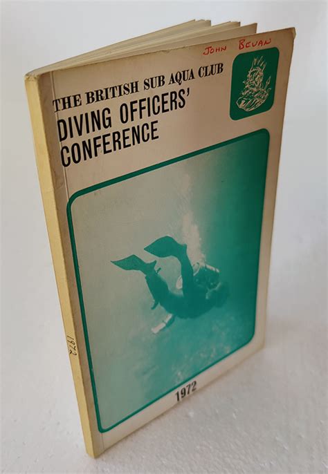 Bsac Diving Officers Conference 1972 Submex Ltd