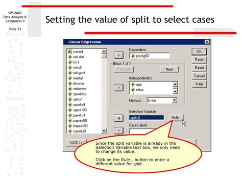 ppt multiple regression split sample validation powerpoint