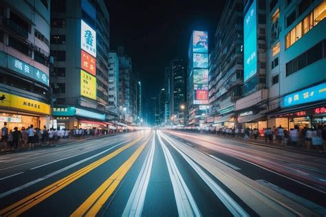 Bokeh Motion Blur Background Of Miving Through Hong Kong Street At