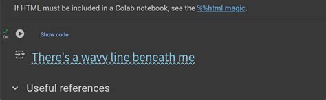 Html Using Google Colab Markdown How To Display Squiggly Lines Under