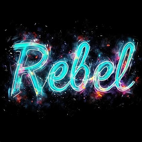 Premium Photo The Word Rebel Written In Neon Lights On A Black Background