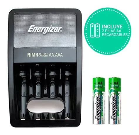 Cargador Energizer Maxi Para 4 Pilas Aa O Aaa 2 Pilas Recargables Aa
