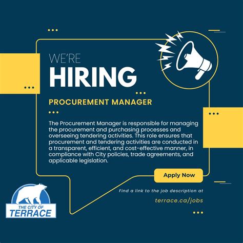 Were Hiring A Procurement Manager The Successful Candidate Will Be