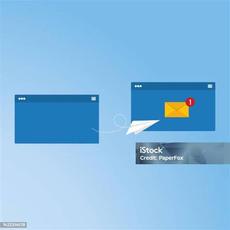 새로 들어오는 전자 메일 메시지입니다 종이 비행기 메시지를 다른 장치로 보내는 장치 전자메일에 대한 스톡 벡터 아트 및 기타 이미지 전자메일 날기 알림 아이콘
