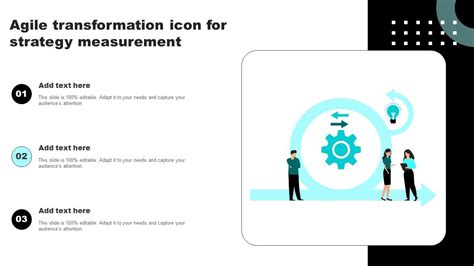 Agile Transformation Icon For Strategy Measurement PPT Example