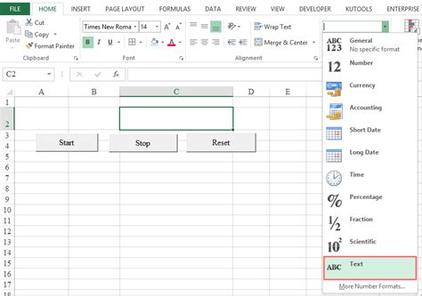 How To Create Stopwatch In Excel Worksheet
