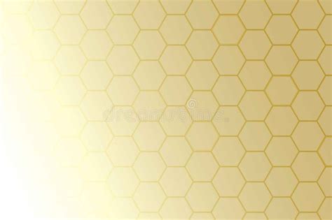 Geometric Background Honeycomb Pattern With Hexagonal Shapes And A Yellow Golden Design