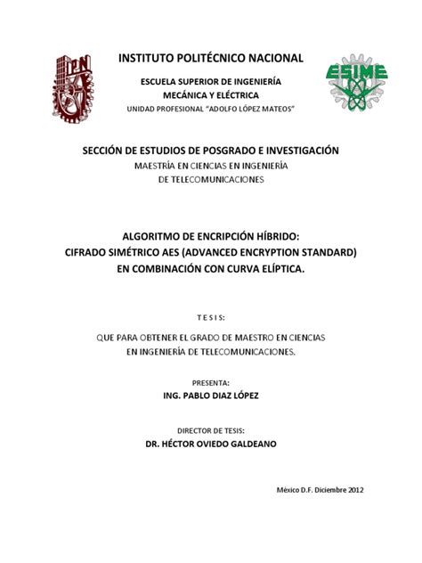 Algoritmo De Encriptacion Hibrido Cifrado Simetrico Aes Pdf Pdf