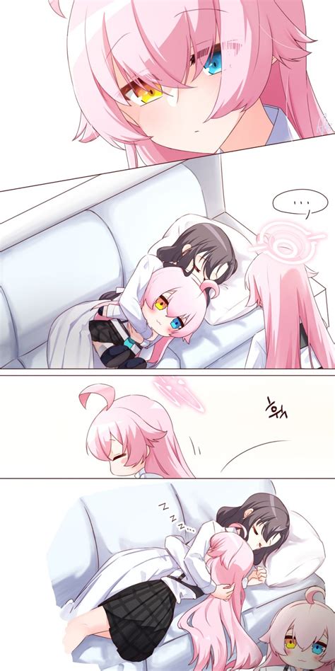 Sensei Hoshino And Female Sensei Blue Archive Drawn By Rarasa