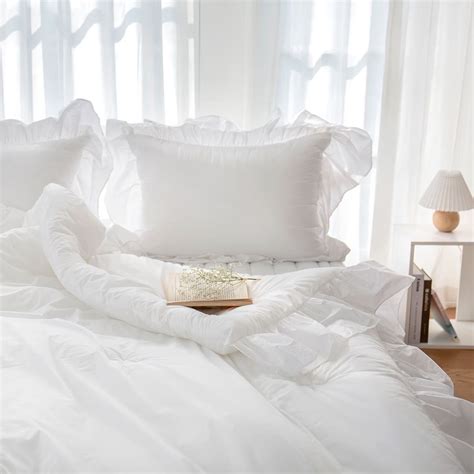 고밀도 수피마 코튼 100수 부드러운 프렌치프릴 간절기 여름이불 호텔 알러지 차렵이불세트 3colorsssqklkek 1678849786 그래이불