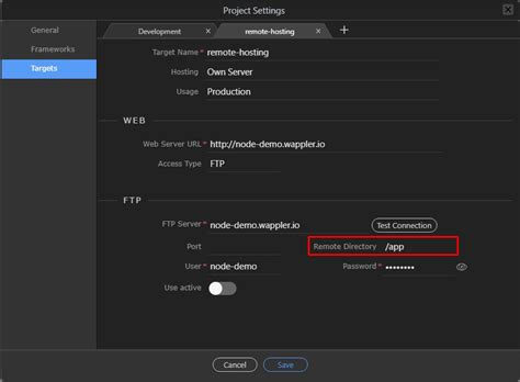 Wappler Documentation Nodejs Ftp Deploy On Shared Hosting With Plesk