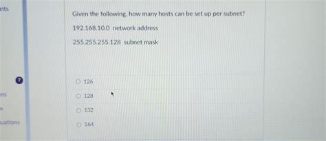 Solved Given The Following How Many Hosts Can Be Set Up Per Chegg