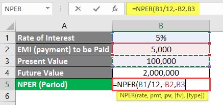 NPER In Excel How To Use NPER In Excel Formula Examples