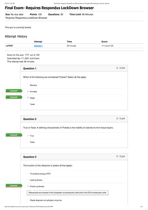 Biod 171 Microbiology Final Exam Portage Learning Scholarfriends