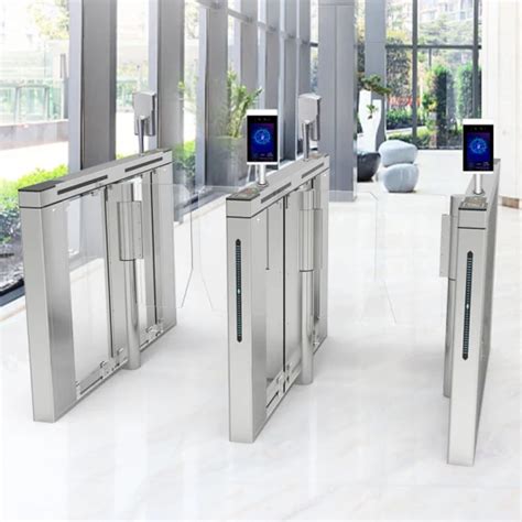 Icid Card Turnstile Gate Swing Barrier Gate Fast Speed Pedestrian Access Control System