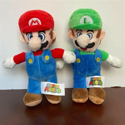 World Of Nintendo Super Mario Bros Luigi And Mario Set 9 Plush 2019