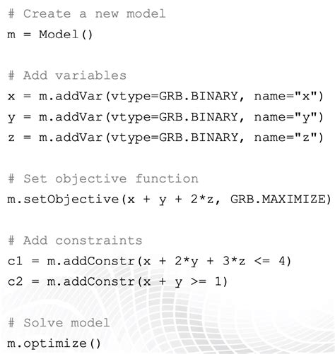 Gurobi Modeling With Python Yjfkd