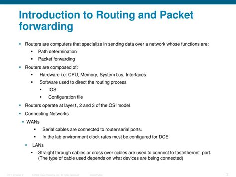 ppt introduction to routing and packet forwarding powerpoint