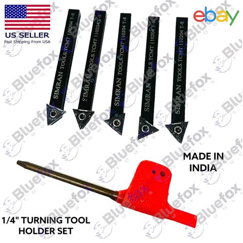Купить Ибей 1 4 Lathe Carbide Inserts Tool Holder Wrench Mini Lathe Set Turning Tooling