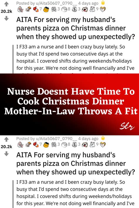 Nurse Doesnt Have Time To Cook Christmas Dinner Mother In Law Throws A