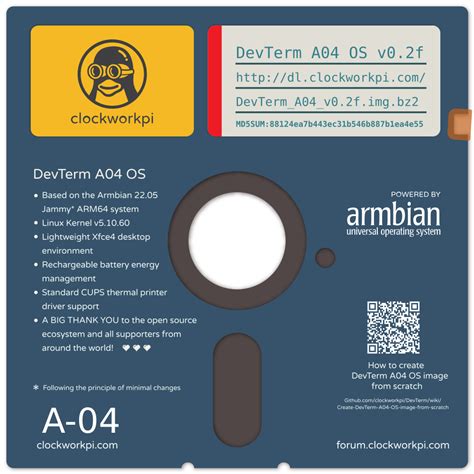 devterm os a04 image files firmware and apps clockworkpi