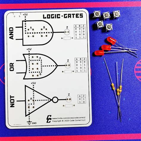 logic gates learning kit 1 switches etsy