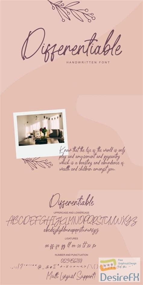 Download Differentiable Handwritten Font DesireFX COM