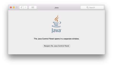 Reopen The Java Control Panel Doesnt Do Anything Ask Different