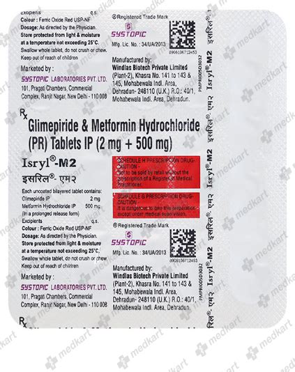 Isryl M 2mg Tablet 15s Price Composition And Generic Alternatives Medkart