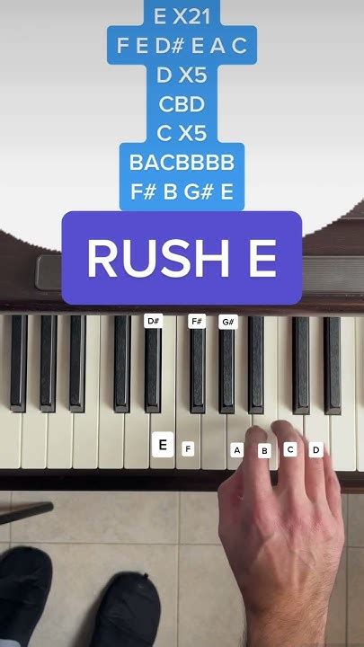 Rush E Easy Piano Tutorial With Letter Notes Shorts Youtube