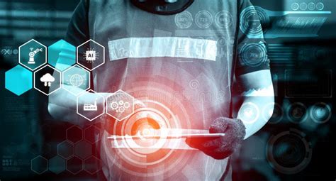 engineering technology and industry 4 0 smart factory concept stock image image of city