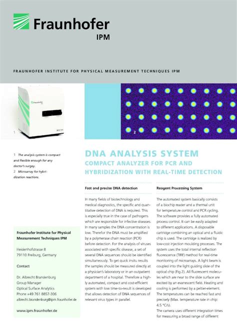 Pdf Dna Analysis System Fraunhofer · Dna Analysis System Compact Analyzer For Pcr And