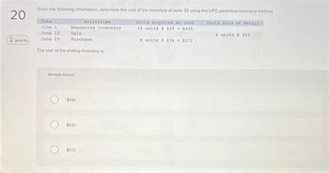 Solved Given the following information, determine the cost | Chegg.com