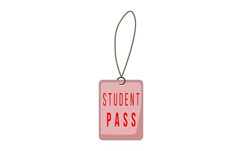 Student Pass Semi Flat Color Vector Object Templatemonster