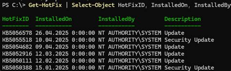 View Windows Update History With Powershell Cmd Windows Os Hub