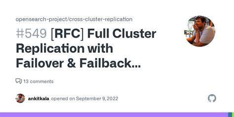 Rfc Full Cluster Replication With Failover And Failback Support · Issue