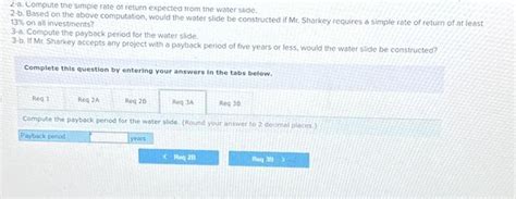 problem 14 26 algo simple rate of return payback