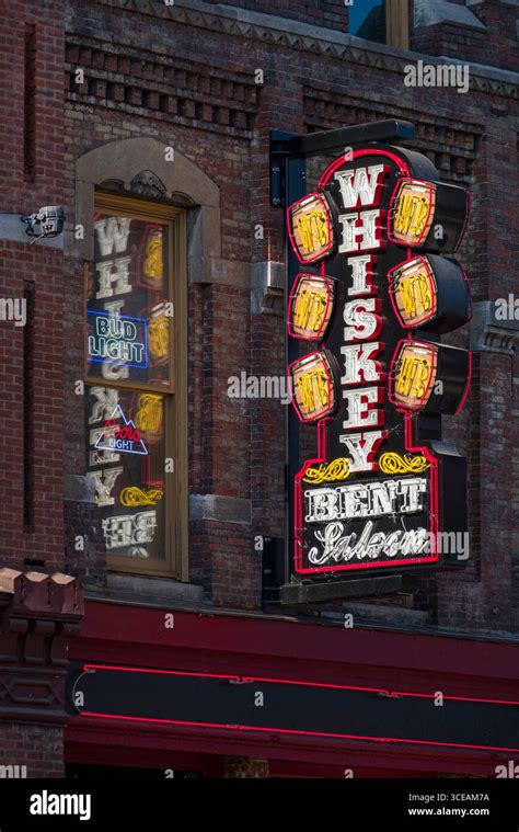 Neon Sign For Whiskey Bent Saloon On Lower Broadway Renowned