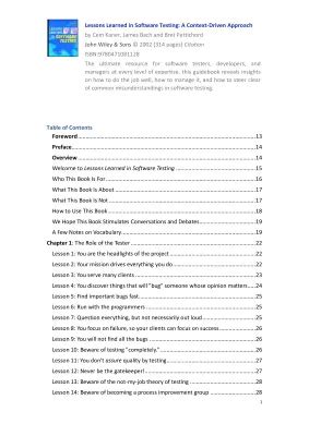 خرید کتاب Lessons Learned in Software Testing A Context Driven