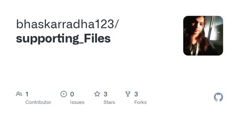 Github Bhaskarradha123supportingfiles