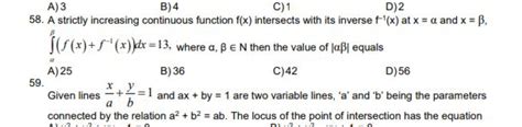 A 3b 4c 1d 258 A Strictly Increasing Continuous Function Fx In