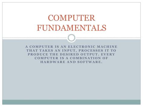 Computer Systems Input Process Output Pptx