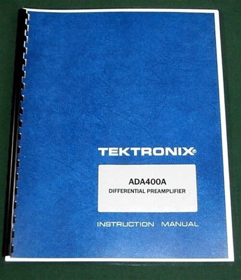 Tektronix Ada400a Instruction Manual Comb Bound And Protective Covers Ebay